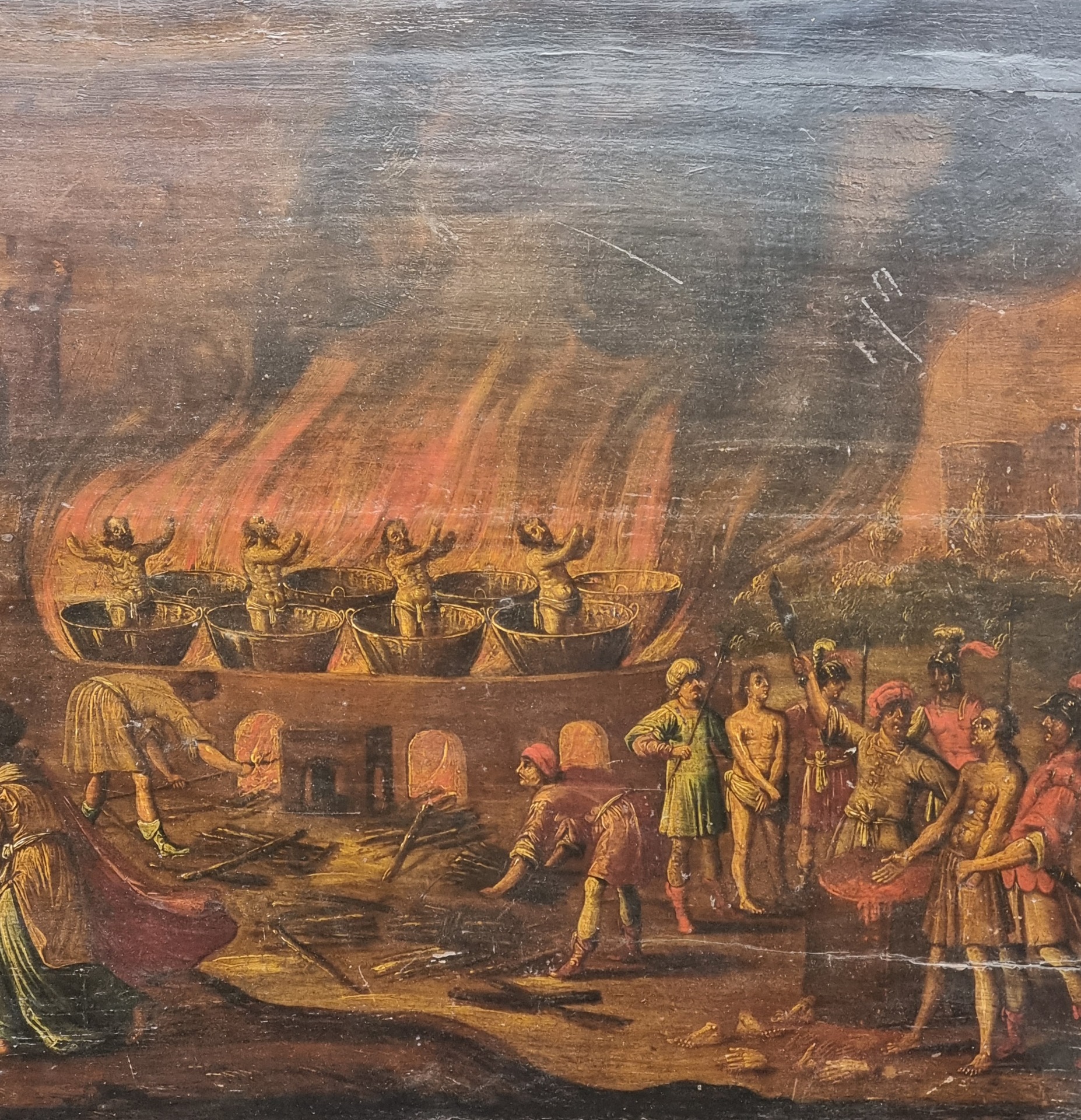 Panel painting of the martyrdom of the Four Crowned Saints | Antiques ...