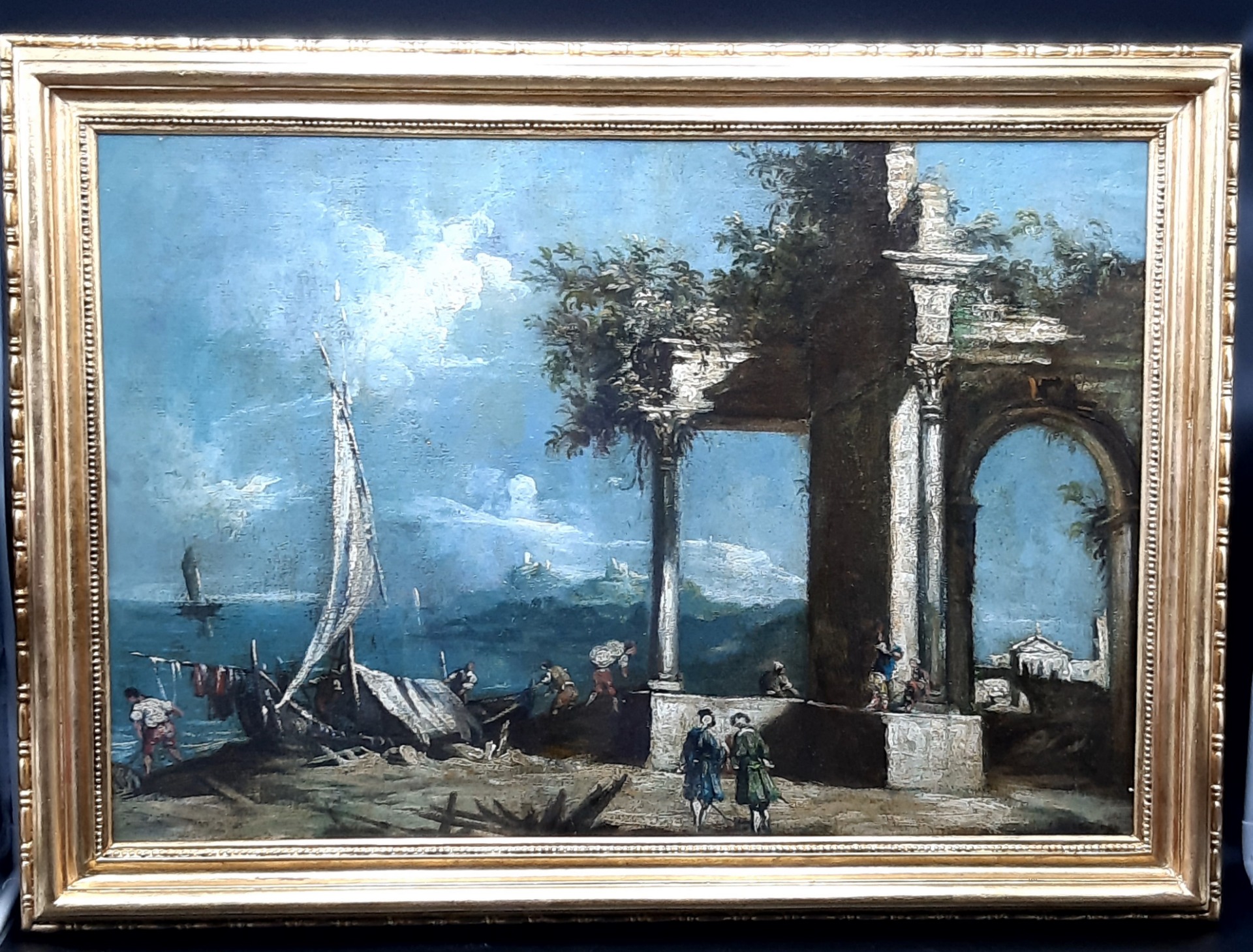 DIPINTO OLIO SU TELA DELLA FINE DEL XIX SEC. ATT. A GIUSEPPE PONGA ...