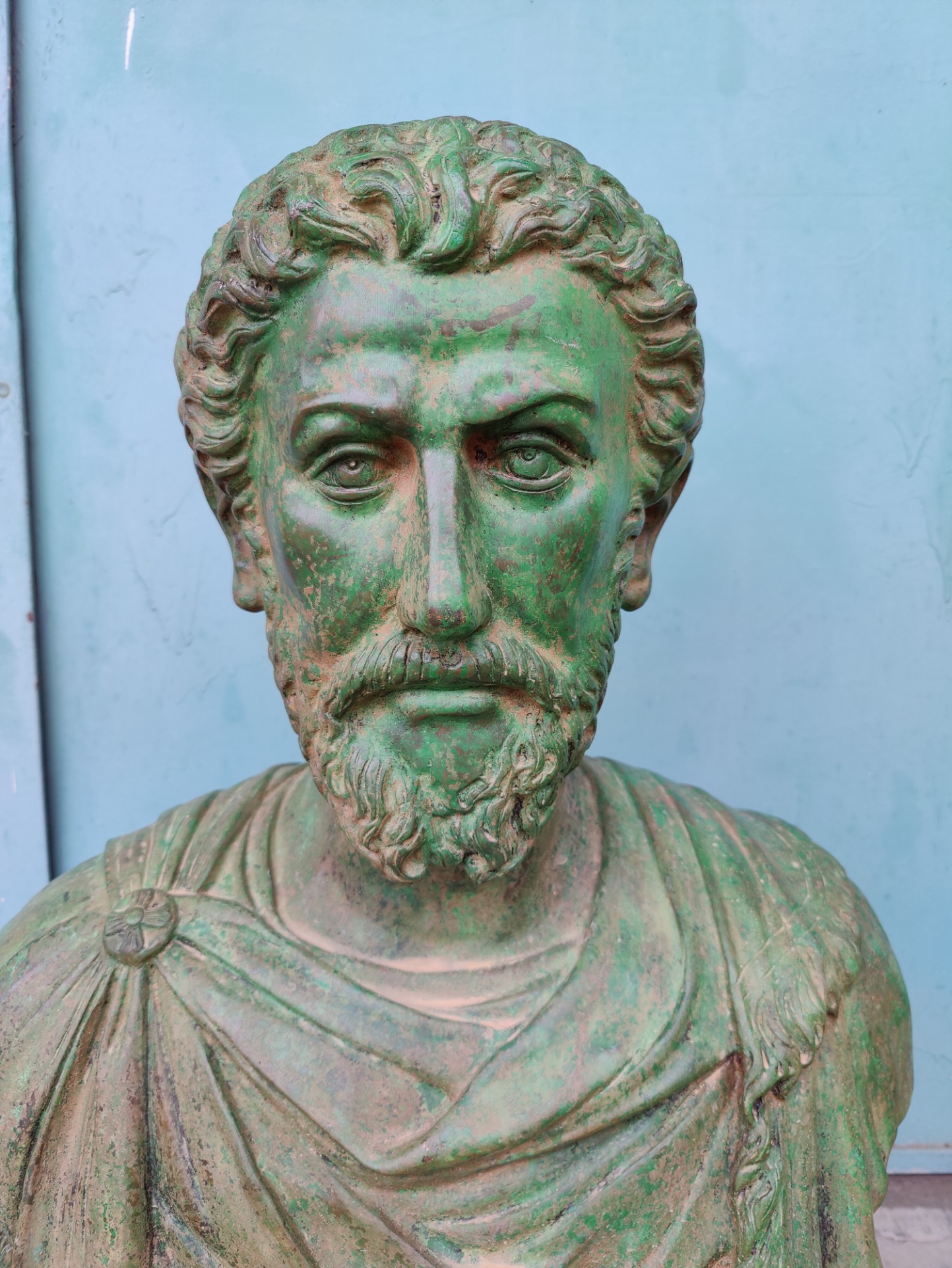 Busto in bronzo raffigurante filosofo romano - H 75 cm - Venezia ...