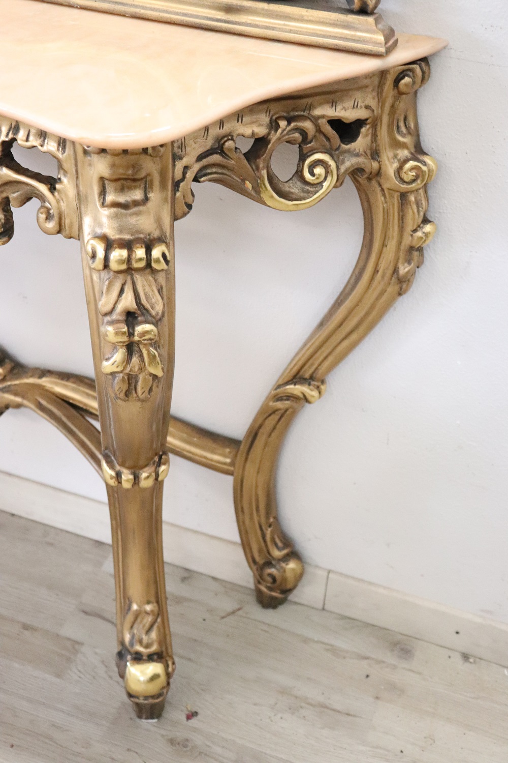 Consolle in stile antico Barocco legno intagliato e dorato primi ...